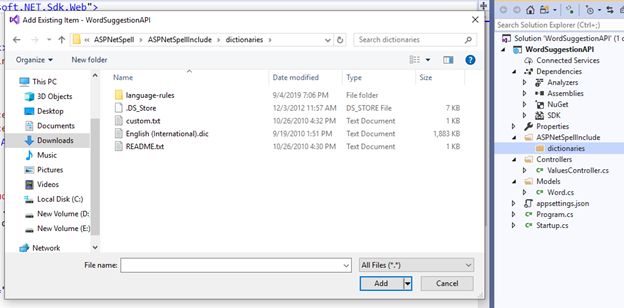 Spelling Checker API In ASP.NET Core